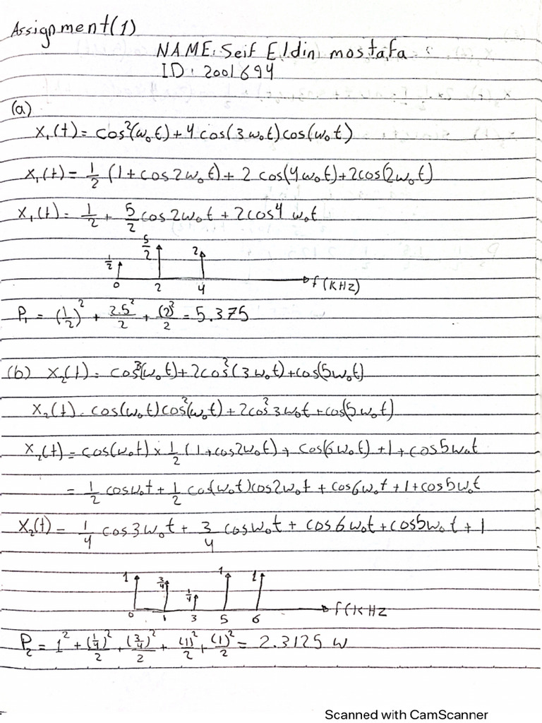 Assignment 1 Signals | PDF
