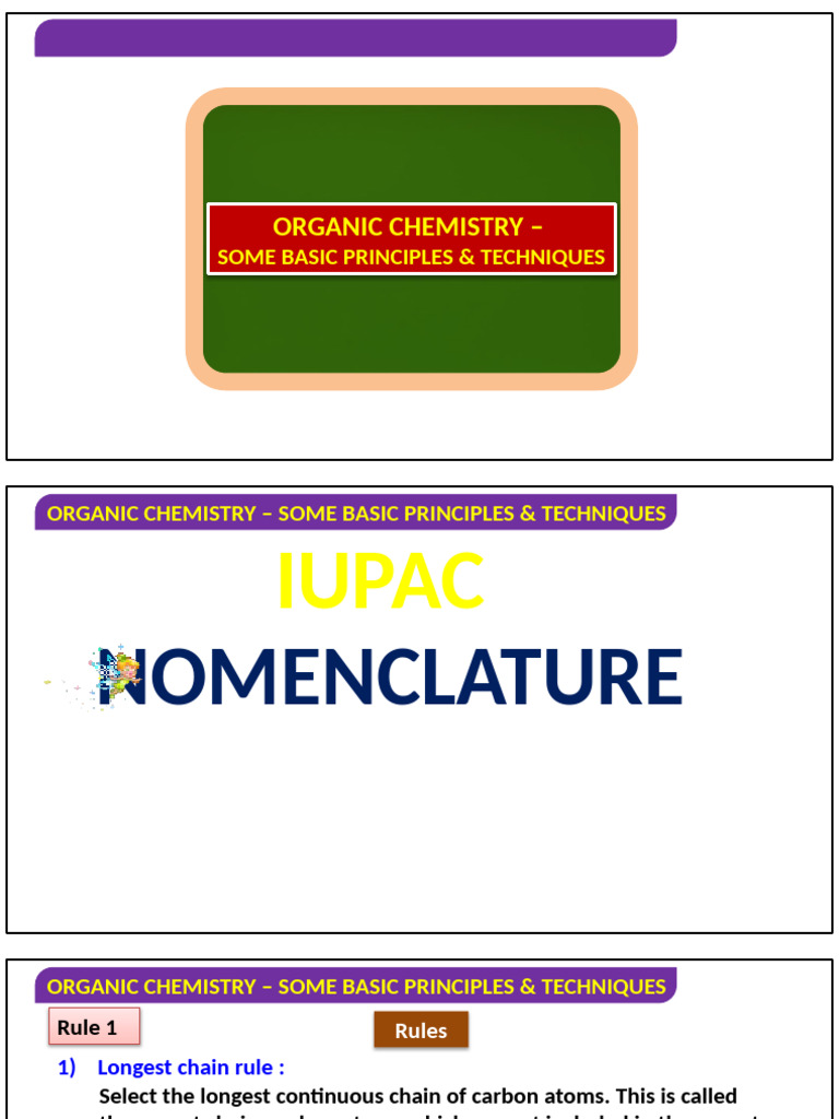 IUPAC Nomenclature and Isomerism | PDF | Isomer | Physical Sciences