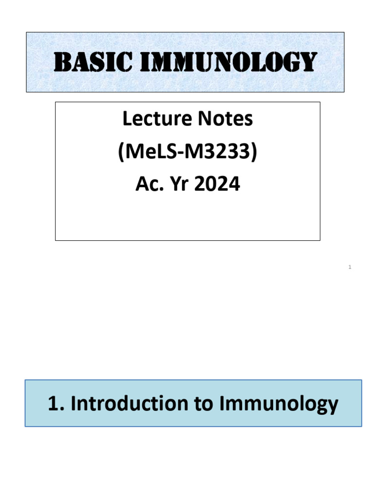 Basic Immunology Introduction17 | PDF | Immune System | Adaptive Immune ...