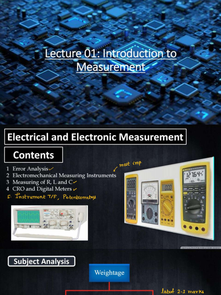Lecture-01 - Introduction To Measurement & Error Analysis | PDF