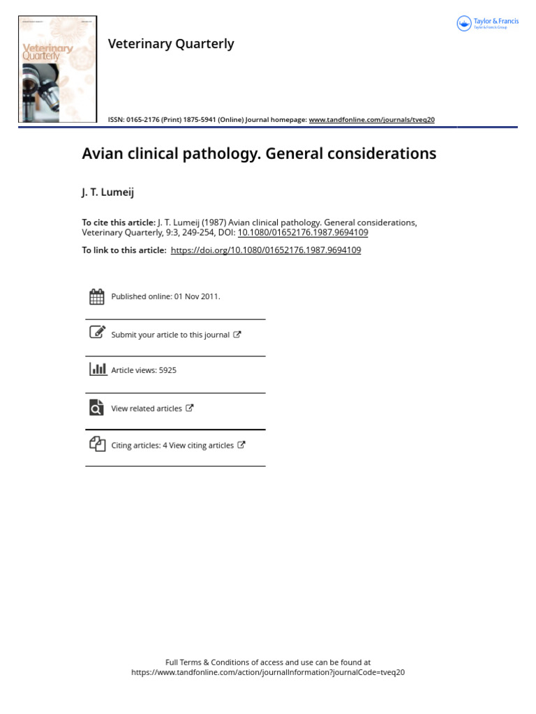 Avian Clinical Pathology. General Considerations | PDF | Blood Plasma ...