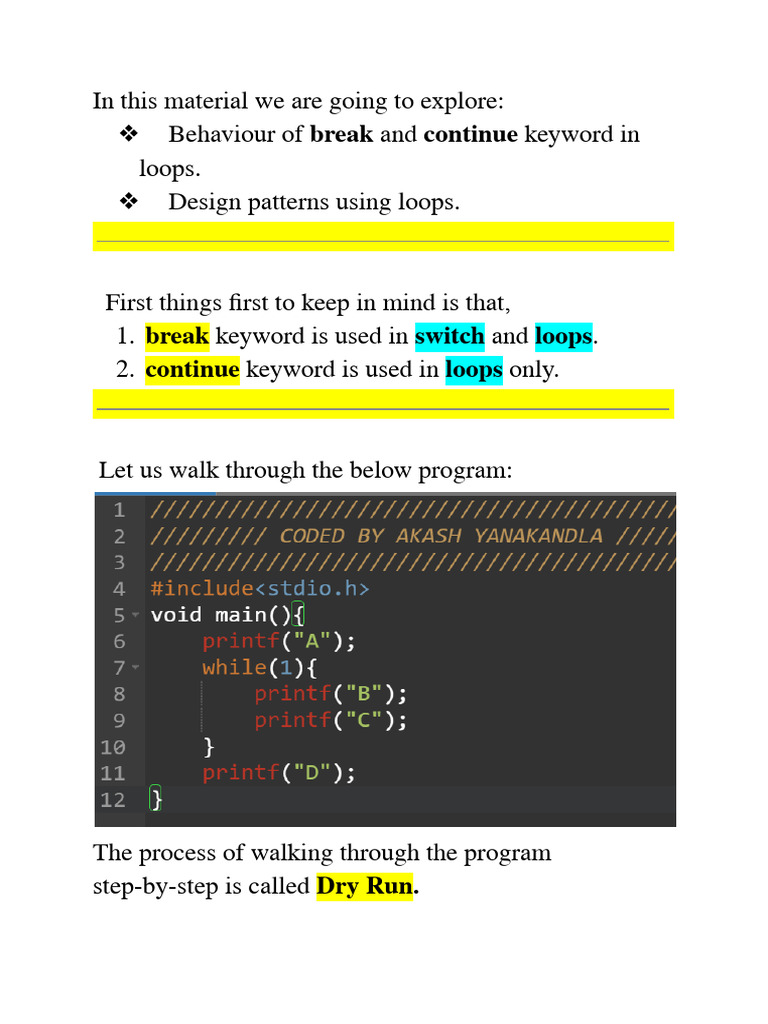 Loops Material - III | PDF | Control Flow | Computer Programming