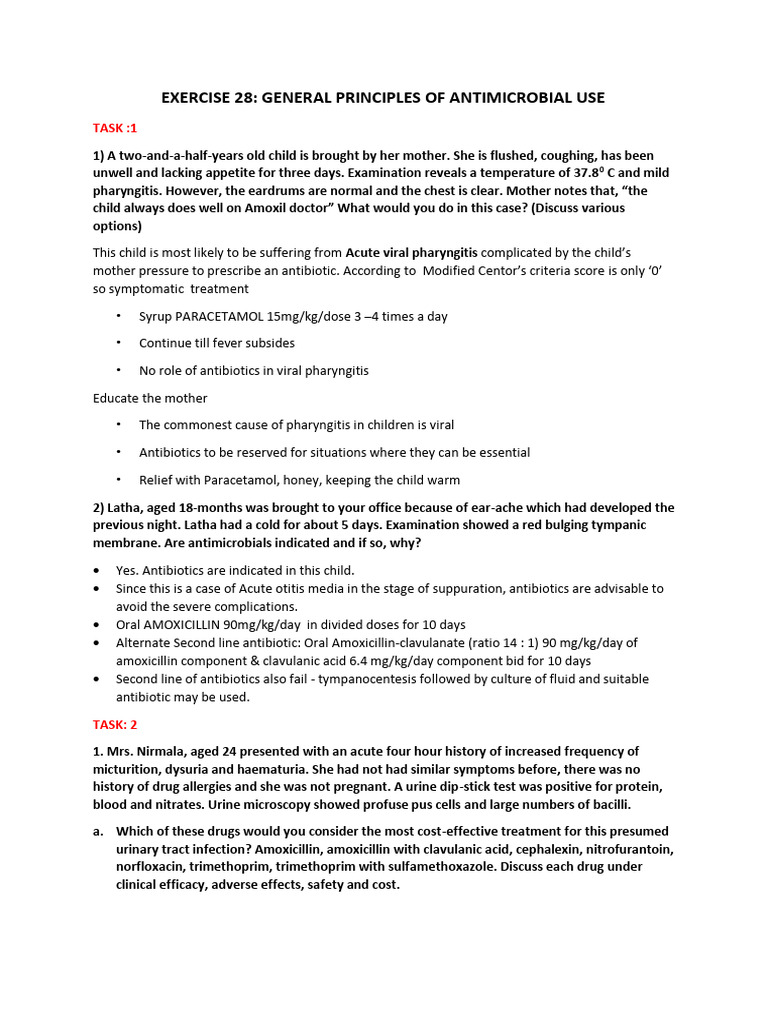 General Principles of AMA Use | PDF | Urinary Tract Infection ...