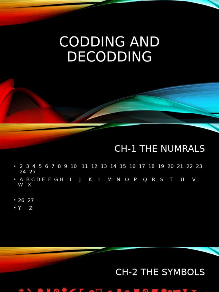 Codding and DeCodding | PDF