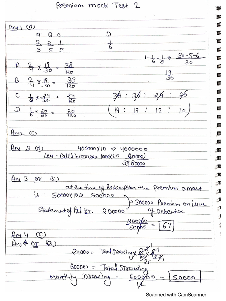 SPCC Mock Sol Acc 2 | PDF
