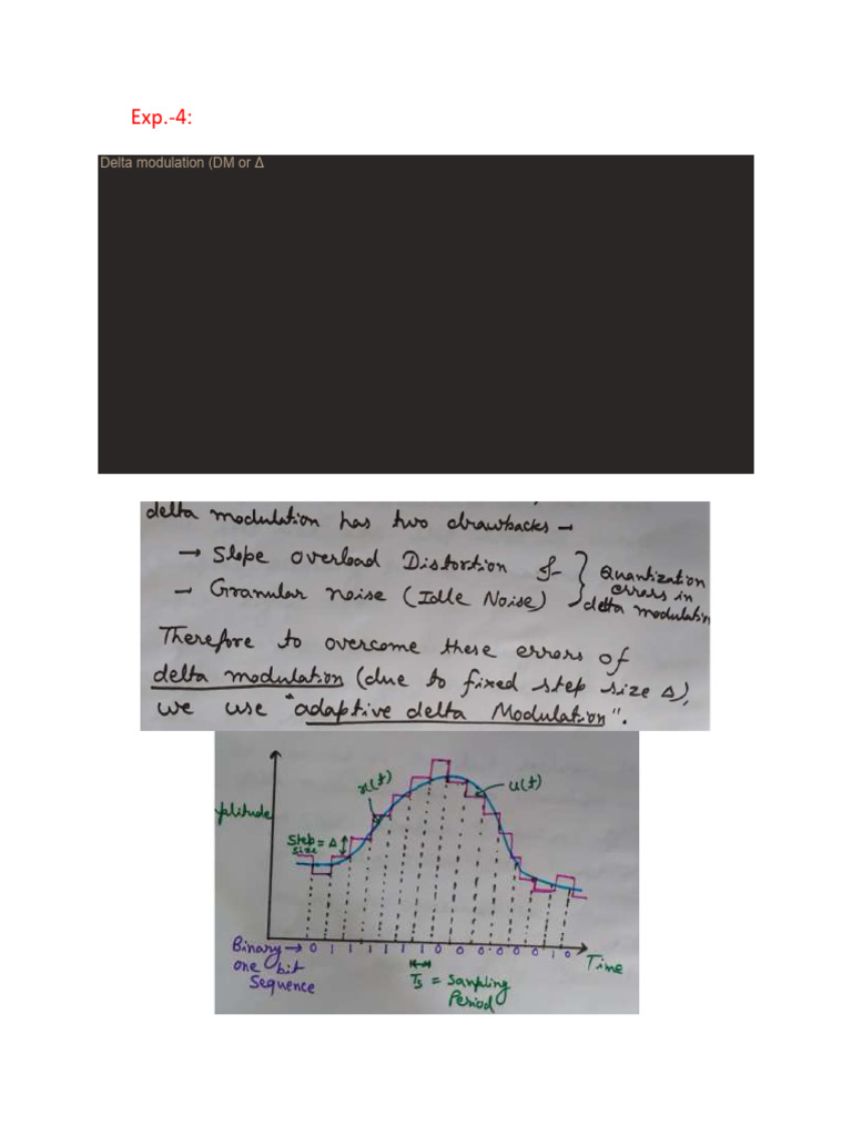 Lab 4 Delta and Adaptive Delta Modulation DMAK | PDF | Electrical ...