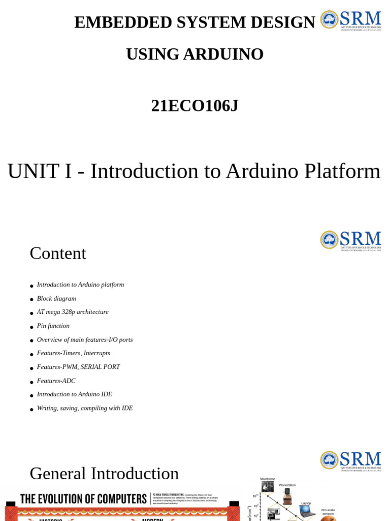 Unit I Embedded System Design Using Arduino | PDF | Arduino | Electronics