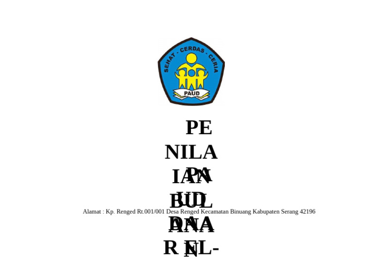 Cover Penilaian Harian Paud | PDF