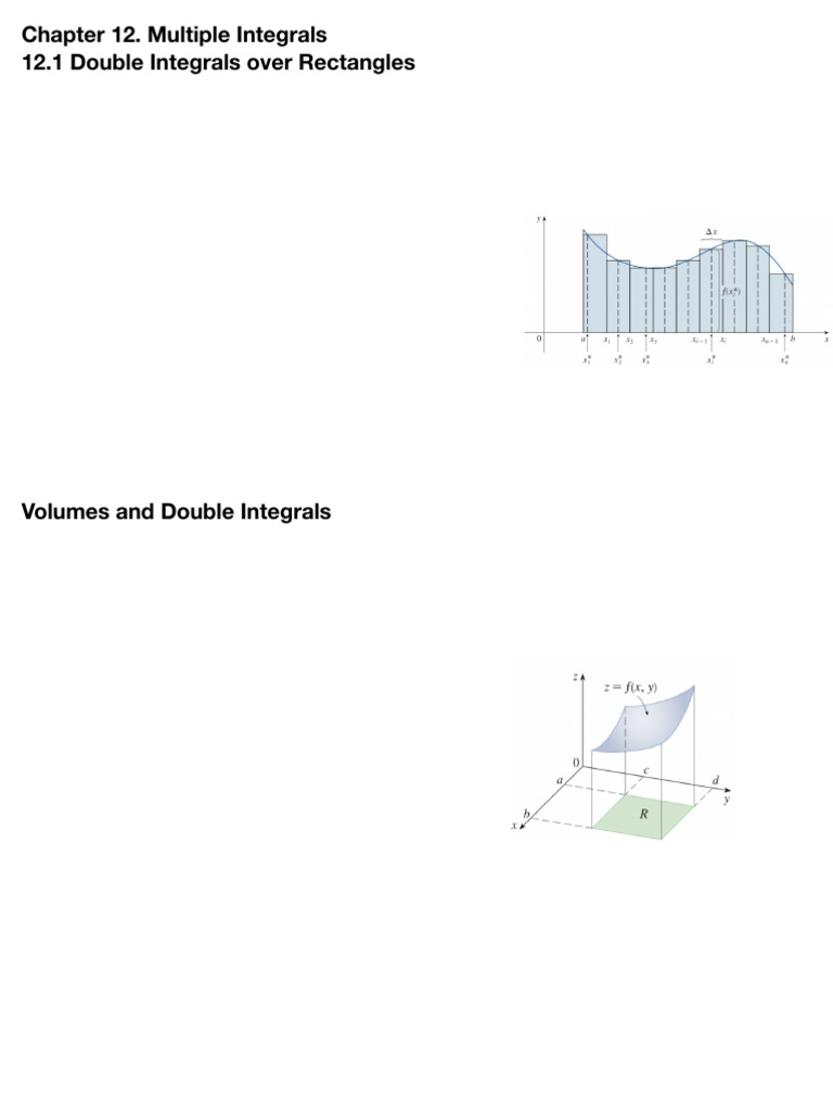 12 1 Double Integrals Over Rectangles New Pdf