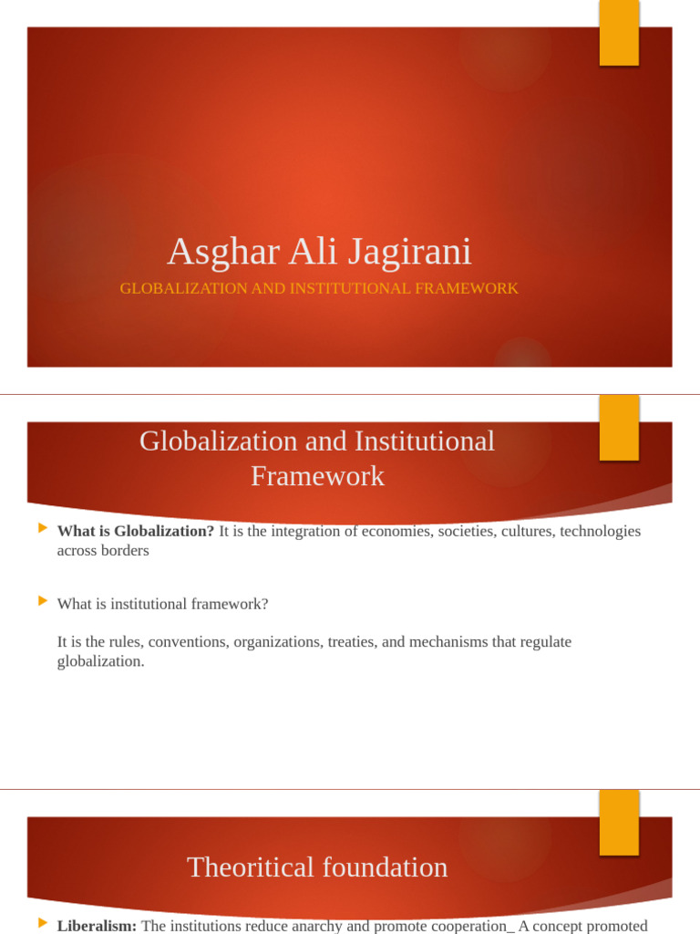 Institutional framework | PDF | Globalization | International Monetary Fund