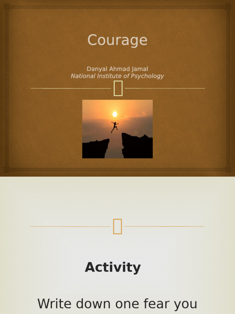 Courage 1 | PDF | Courage | Psychological Resilience