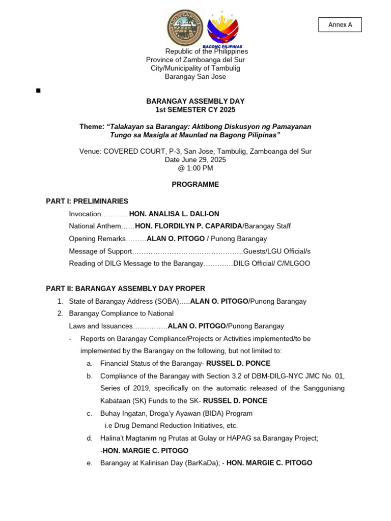 Annex-A-Programme-Template | PDF