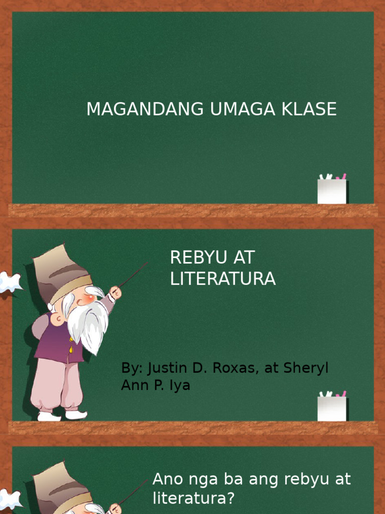 Rebyu at Literatura | PDF