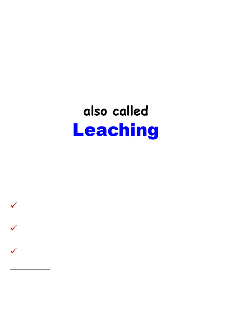 Leaching | PDF | Solvent | Liquids