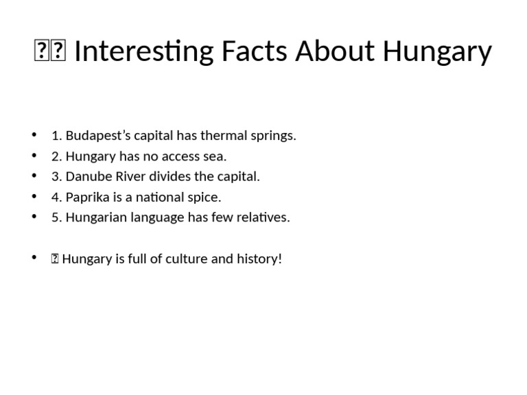 Interesting Facts About Hungary | PDF
