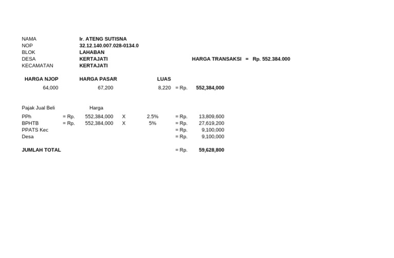 Pengajuan Pembuatan Ajb Di Kertajati | PDF