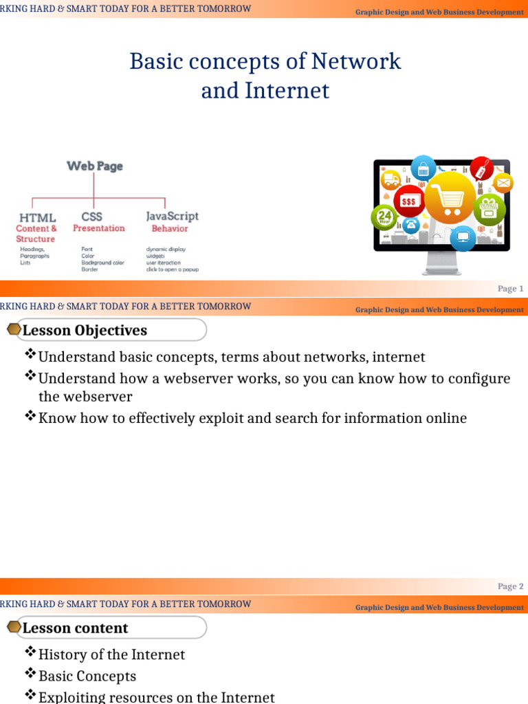 01 - Basic Concepts of Network and Internet | PDF | World Wide Web | Internet & Web