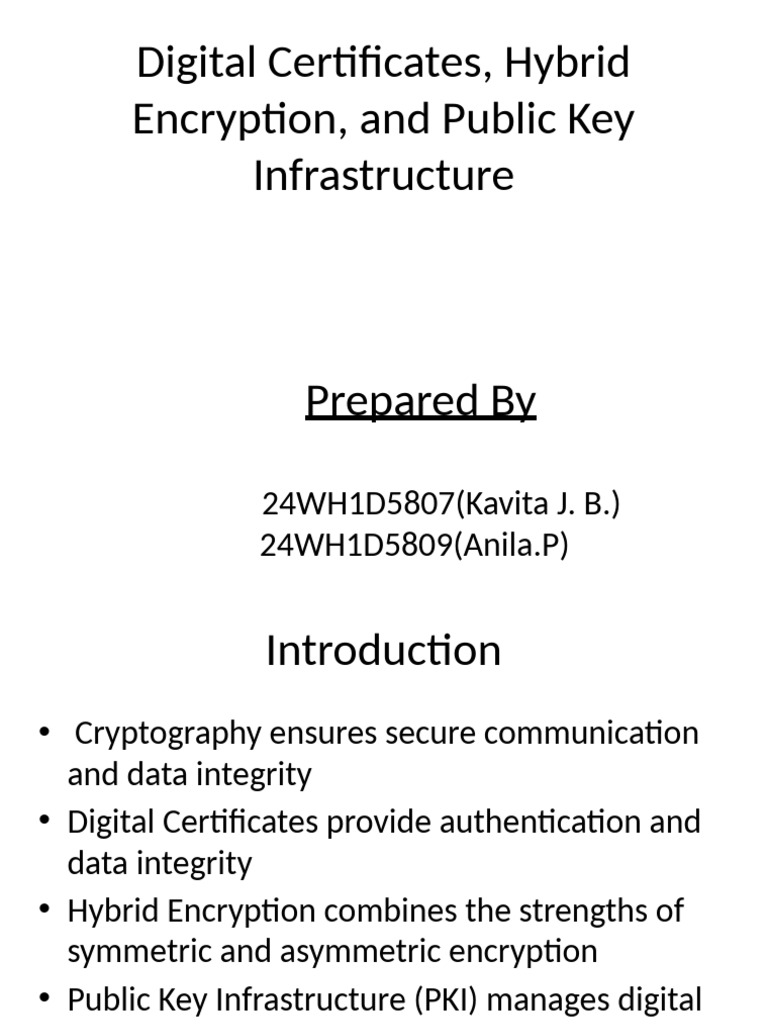 Enhanced Digital Certificates Encryption PKI KVT Anila | PDF | Public ...