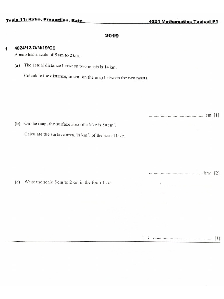 Topic 11 - Ratio, Proportion, Rate | PDF