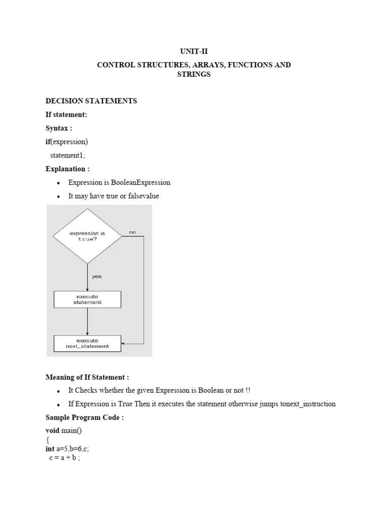 C Programming Control Structures Guide | PDF | Scope (Computer Science ...