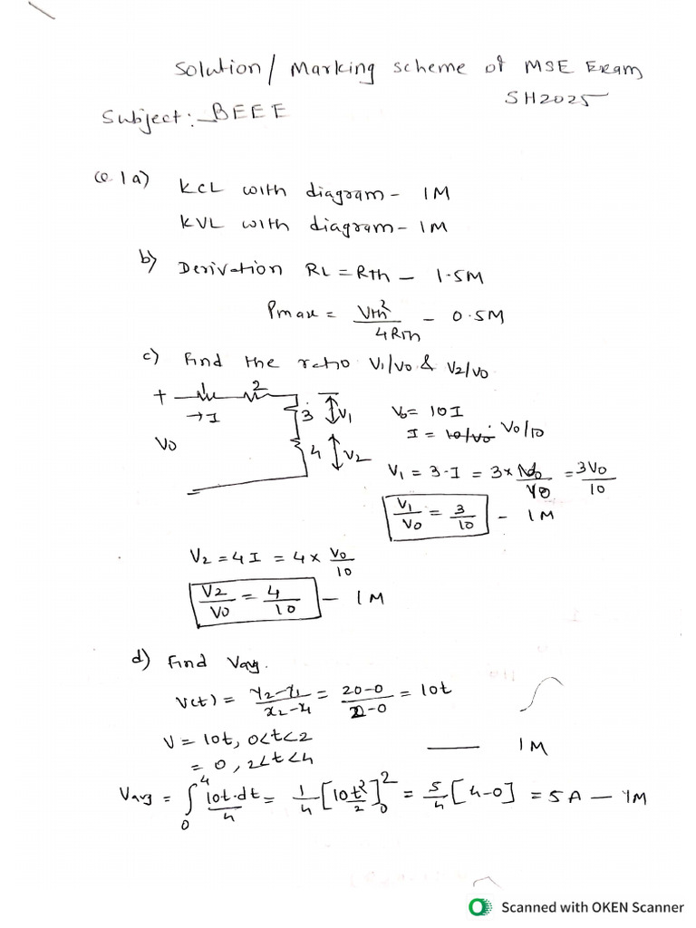 Beee Mse.solution Sh2025 | PDF