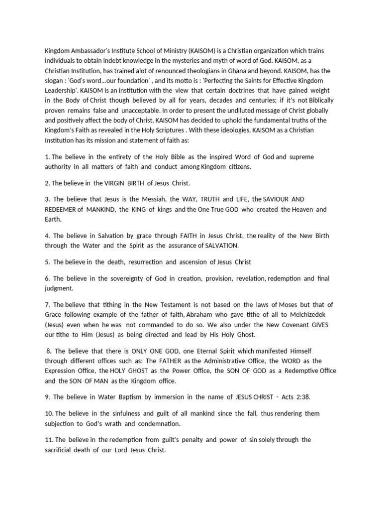 Kaisom Project-Wps Office | PDF | Jesus | Salvation