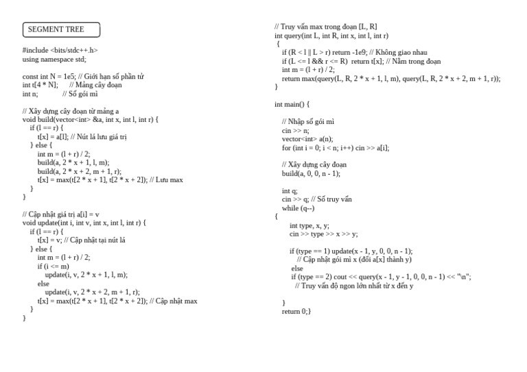 Segment Tree | PDF