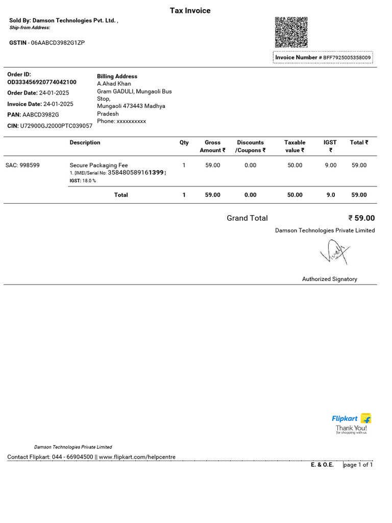 Invoice and Credit Note Details | PDF
