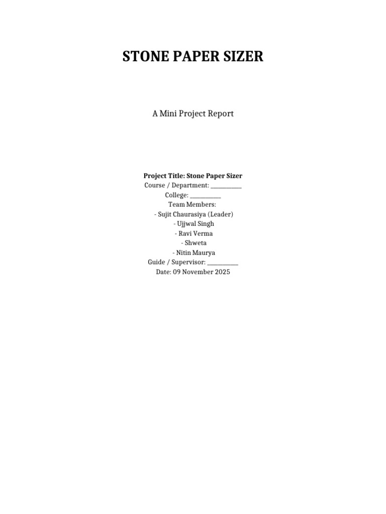 Python Stone Paper Sizer Game Report | PDF | Python (Programming ...