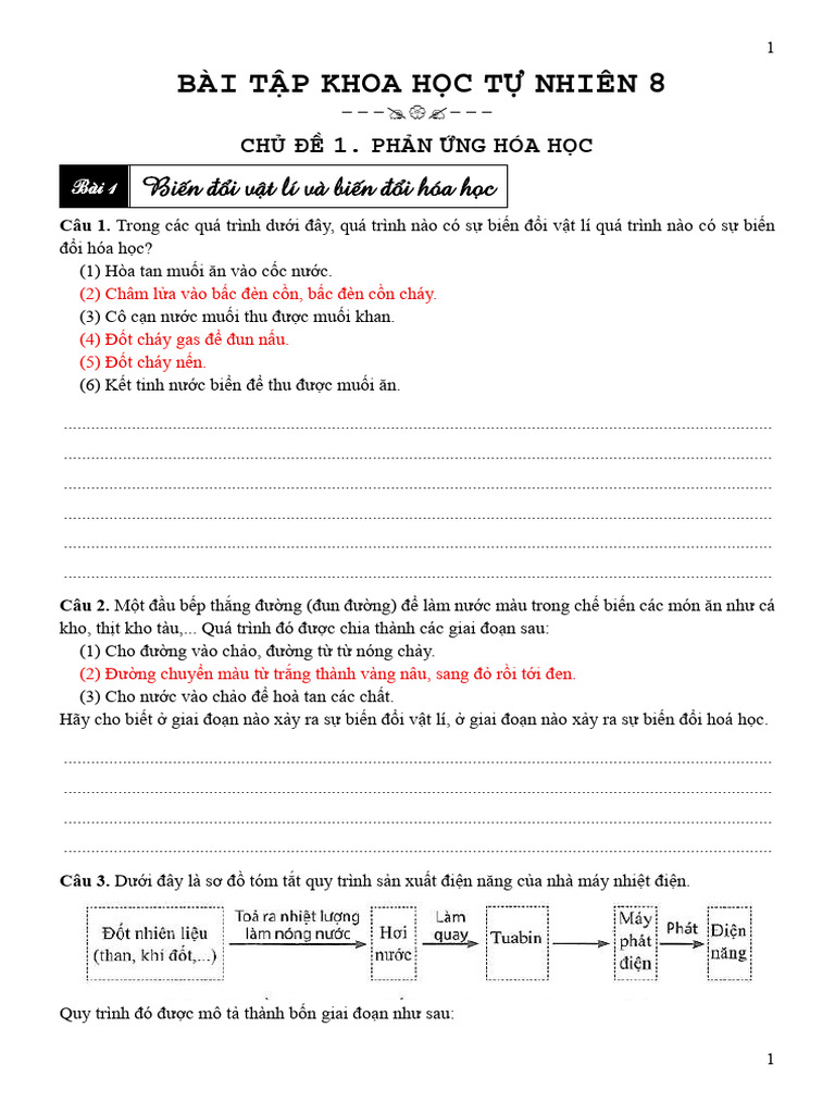 Chu de 01 - Lop 8 - Bai Tap Tu Luyen (Bai 01 02 03) | PDF