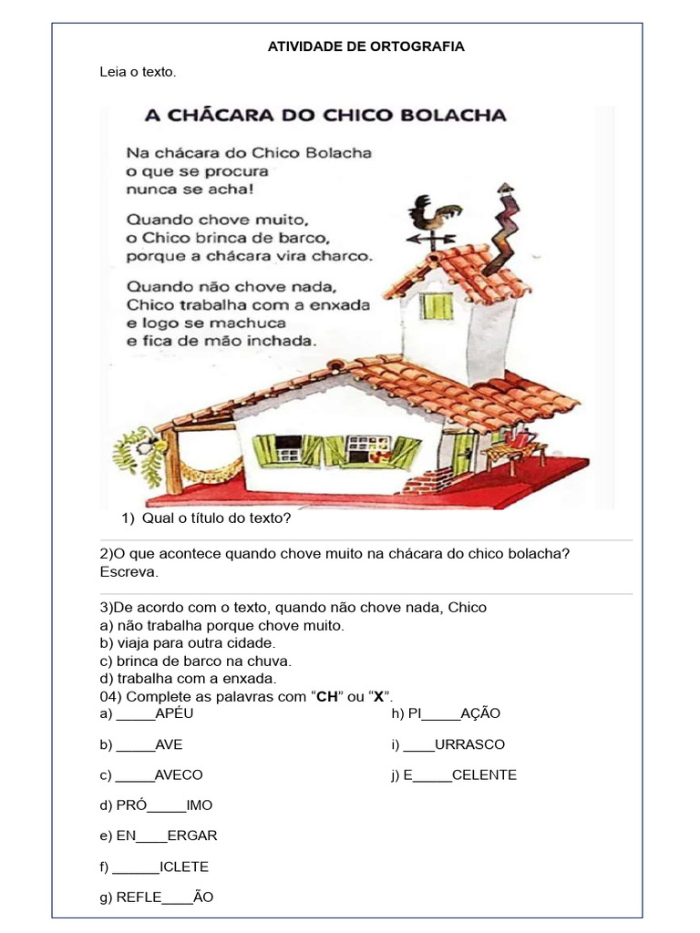 ATIVIDADE DE ORTOGRAFIA - PDF IMPRIMIR | PDF | Arco-íris | Cães