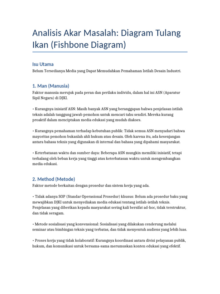 Analisis Akar Masalah Fishbone Desain Industri | PDF