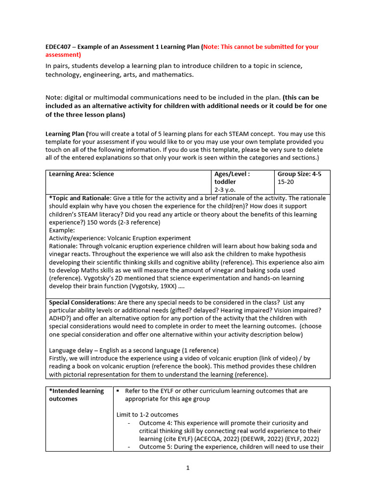 Learning Plan Template | PDF | Learning | Experience