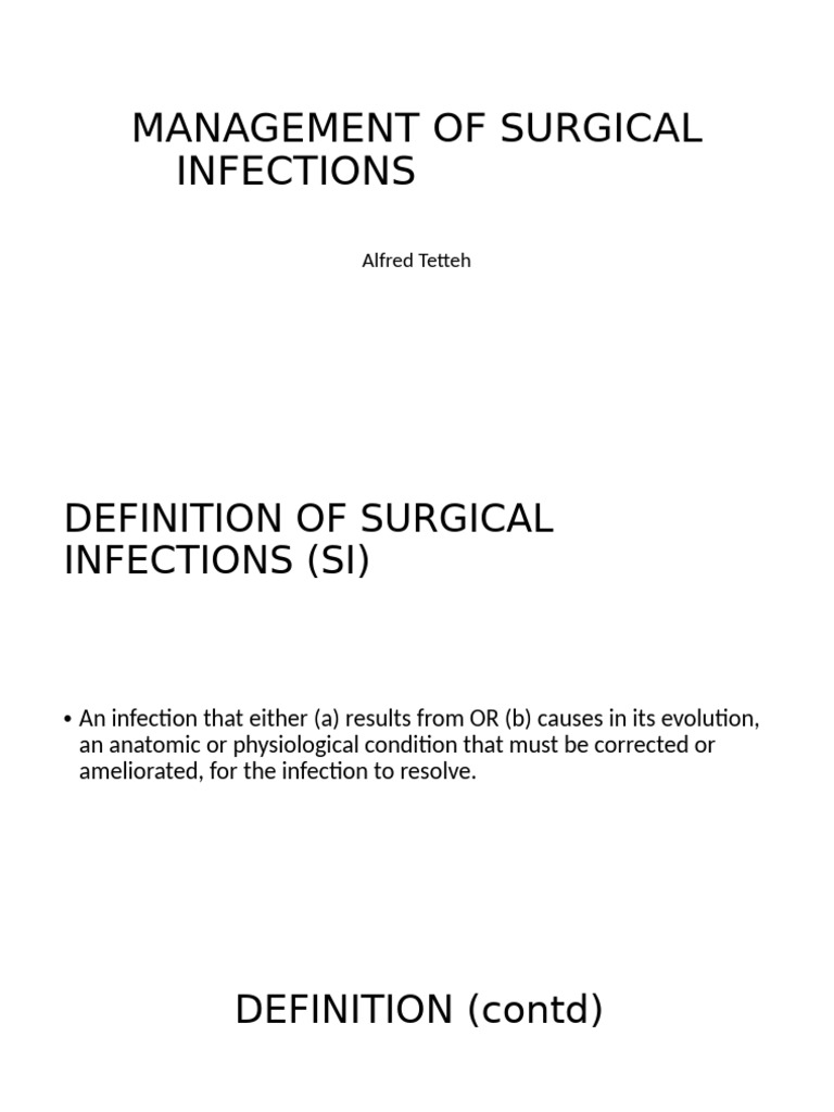 Surgical Infection Management Guide | PDF | Infection | Surgery