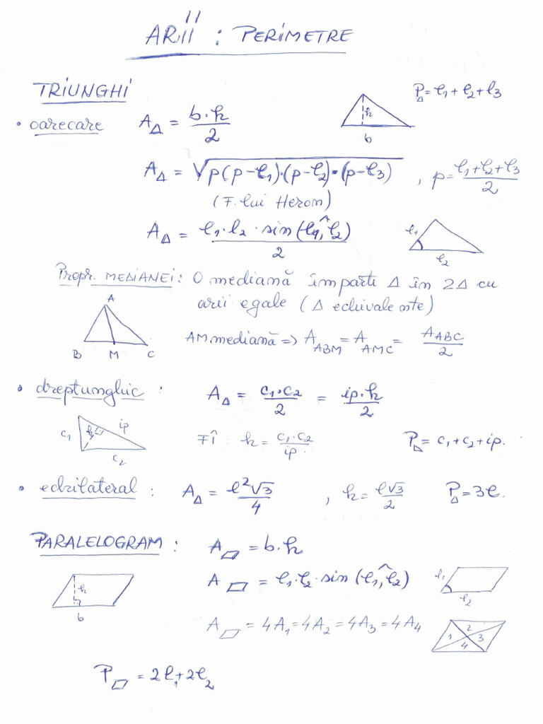 G Formule Imp Arii, Teoreme, Trigo | PDF