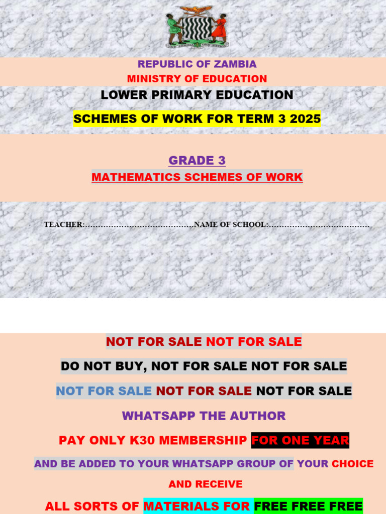 Grade 3 Maths Schemes of Work Term 3 2025 | PDF | Triangle | Accuracy ...
