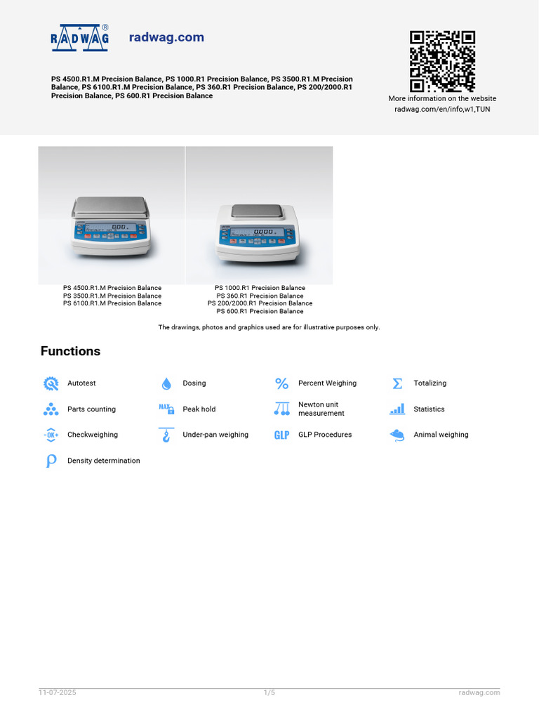 Radwag Data Sheet | PDF | Mains Electricity | Power Supply