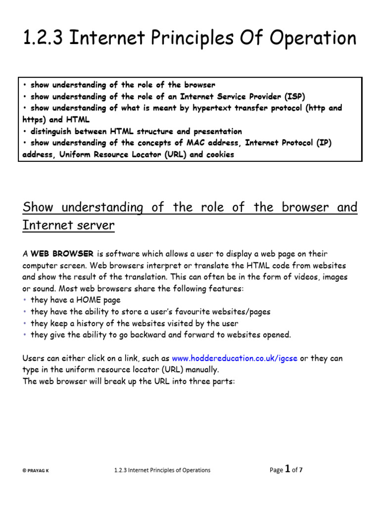 1.2.3 Internet Principles of Operation | PDF | World Wide Web ...