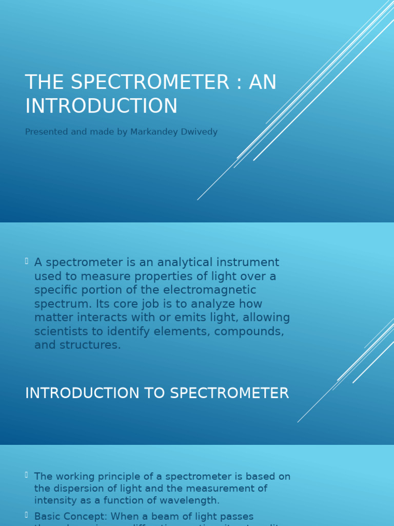 Introduction to Spectrometers Explained | PDF
