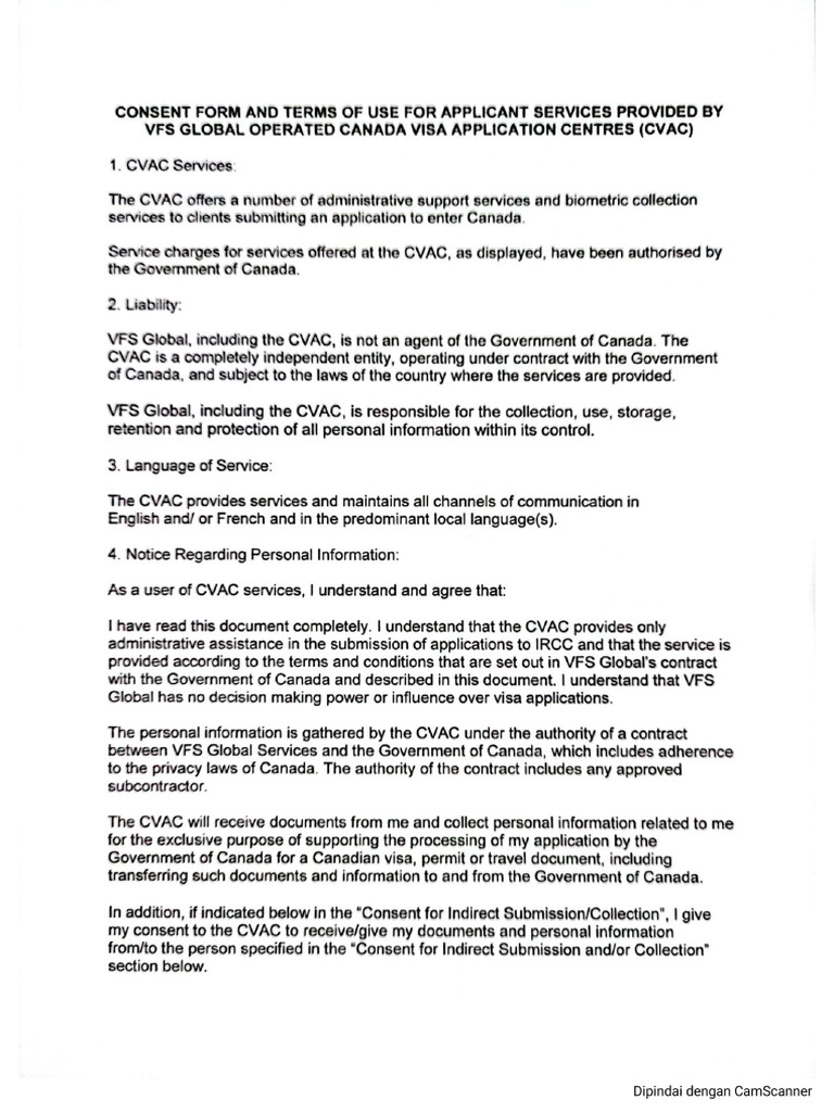 VFS ConsentForm | PDF