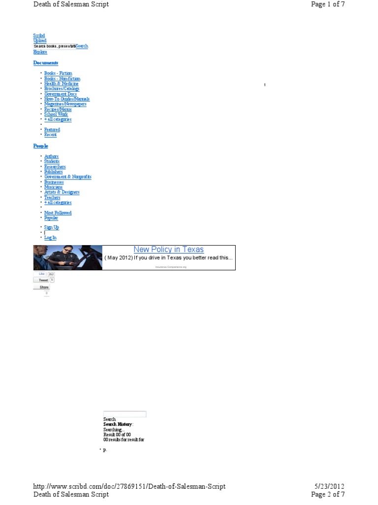 Death of Salesman Script | PDF | Business