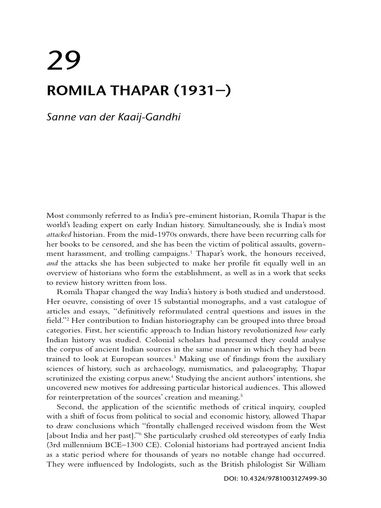 Romila Thapar: Historian Under Fire | PDF