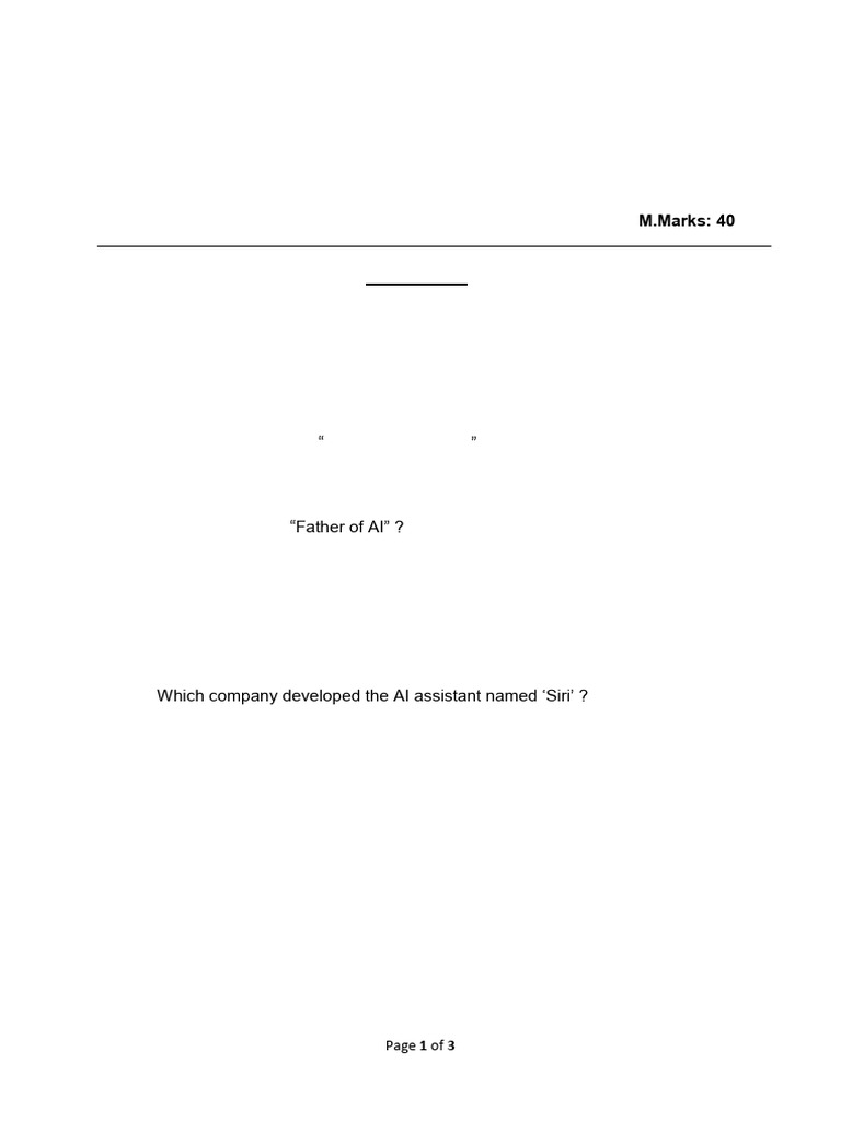 Class VII AI Periodic Test 2025-26 | PDF | Artificial Intelligence ...