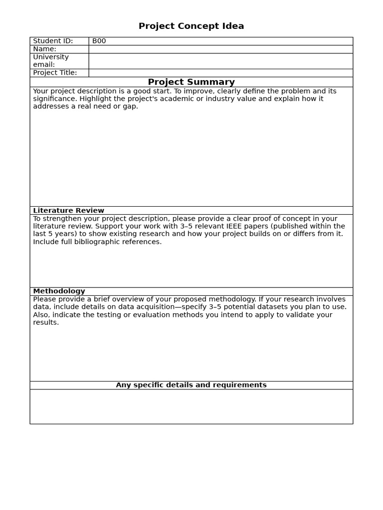 Project Concept Idea | PDF