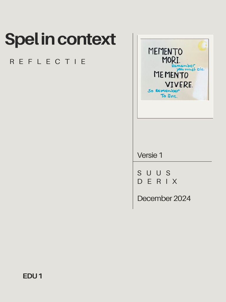 Derix Suus (Reflectie) SC v1 | PDF