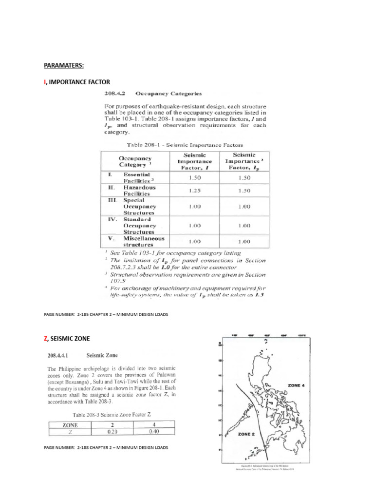 Seismic Parameters in NSCP 2015 | PDF