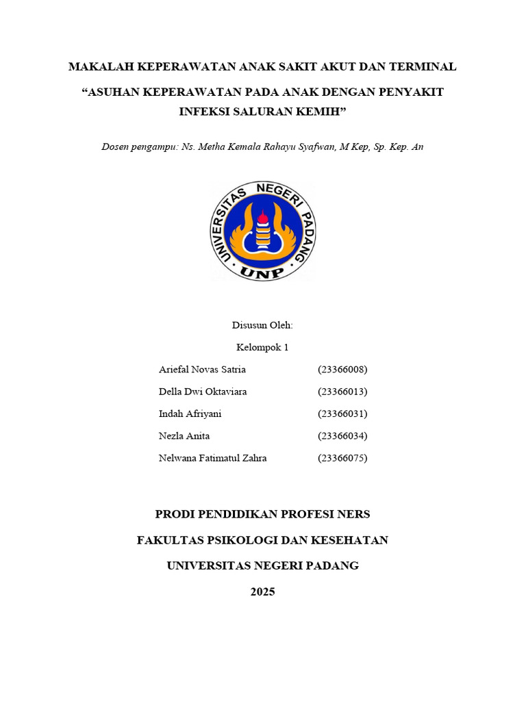 Asuhan Keperawatan Anak ISK | PDF