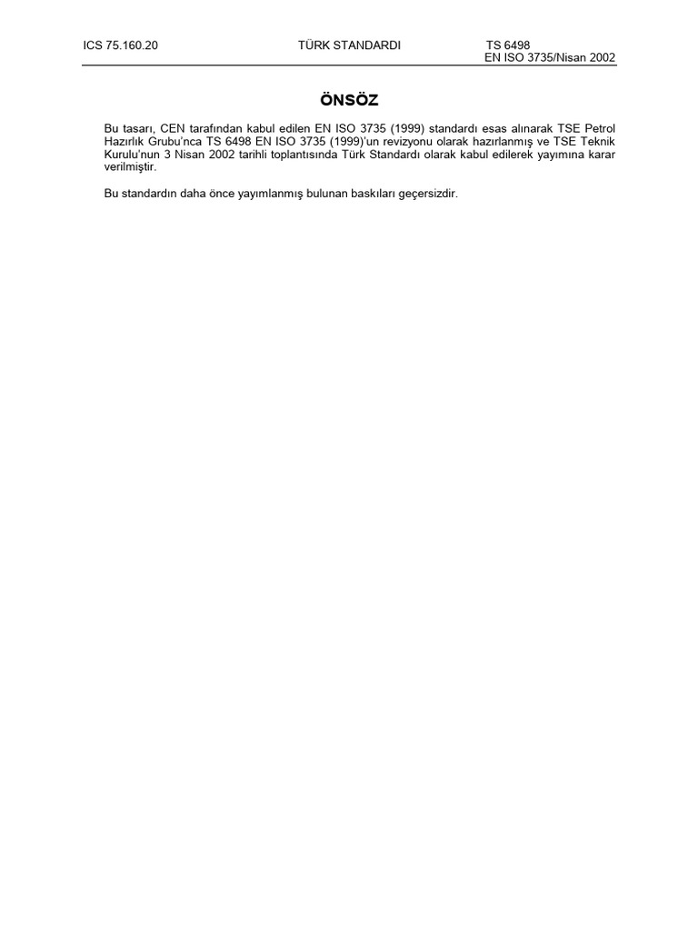 TS 6498 en Iso 3735 | PDF