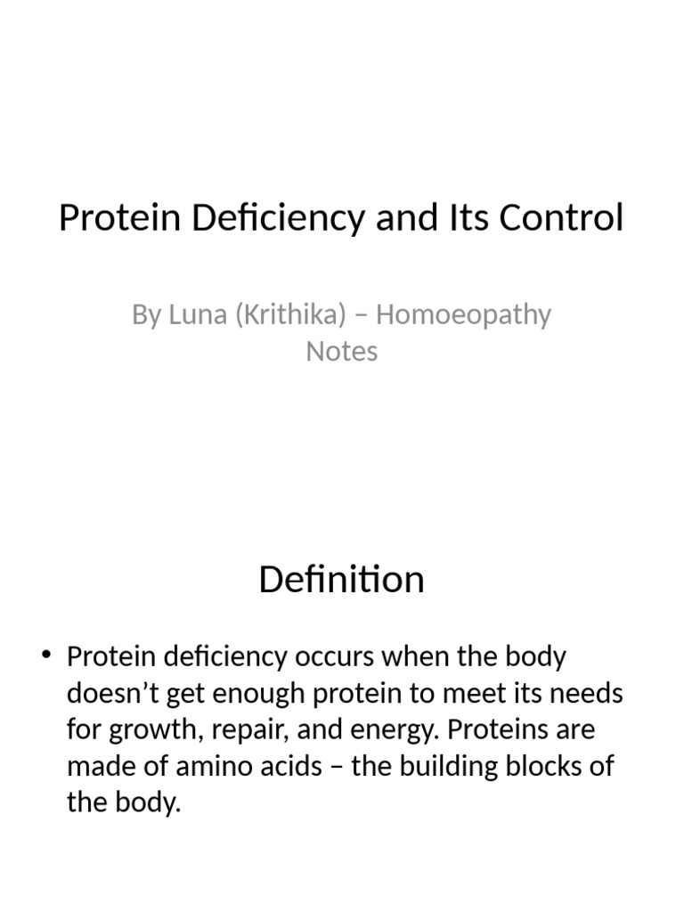 Understanding Protein Deficiency Disorders | PDF