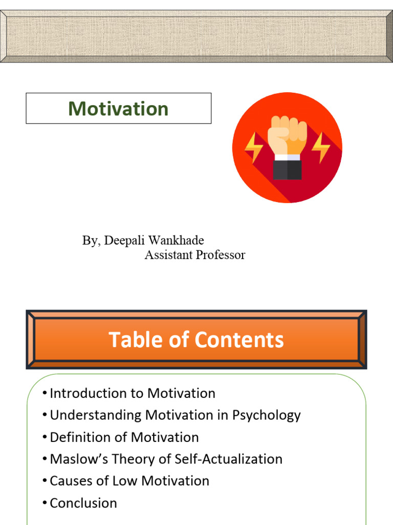 Understanding Motivation in Psychology | PDF | Motivational | Motivation